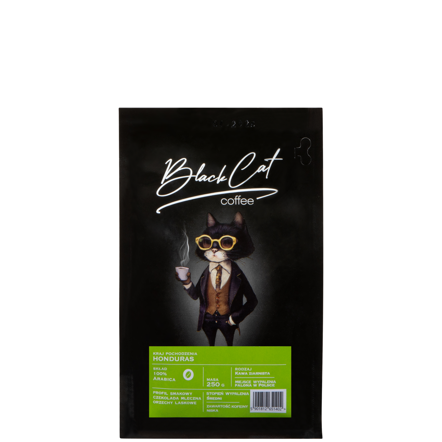 Kawa Ziarnista Black Cat Honduras 100% Arabica 250g 250 | Kawa \ Kawa ...